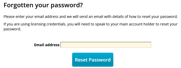 How to reset the TaxCalc website password - Knowledge Base - TaxCalc